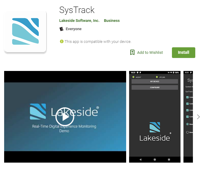 Install SysTrack on Android